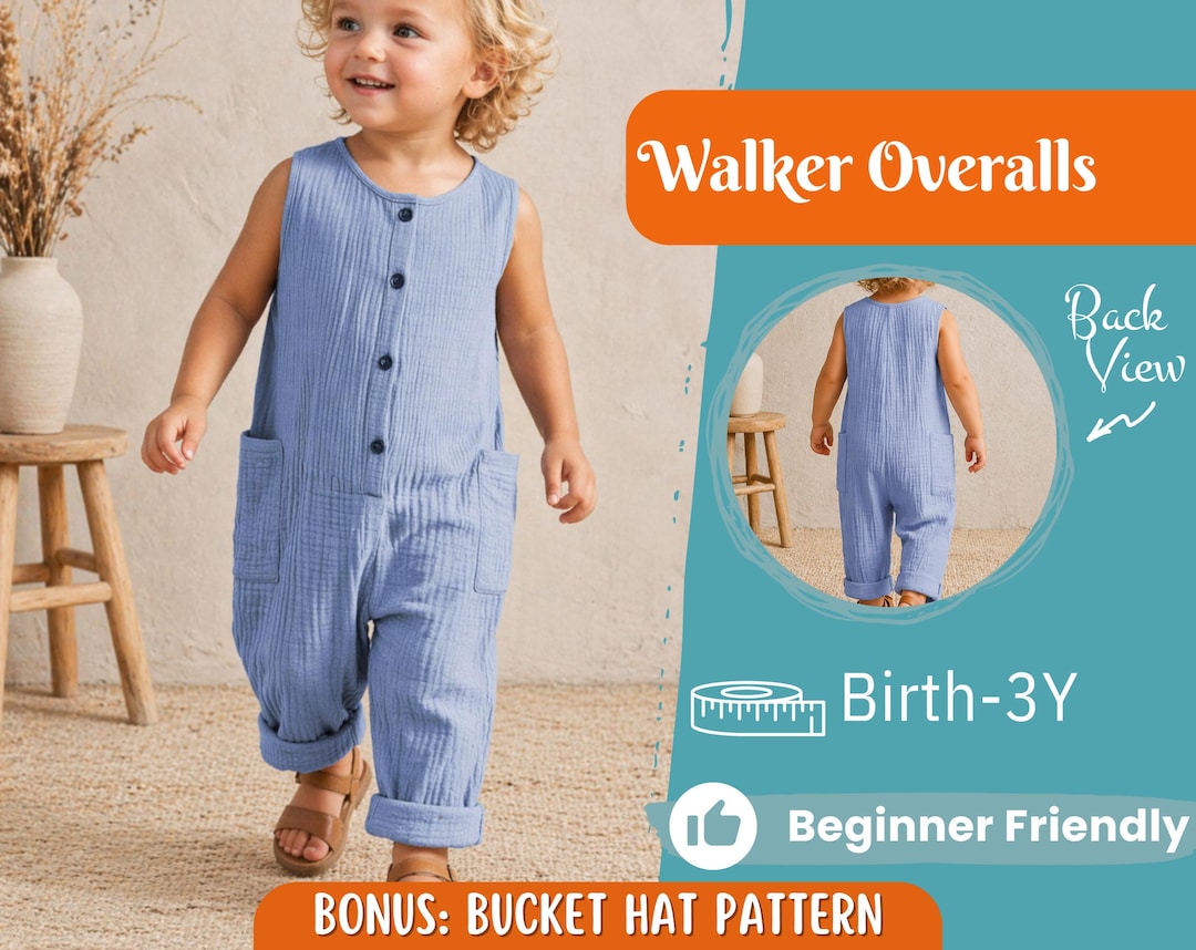 Overalls Sewing Pattern for Kids, Overalls Pattern, Kids Pattern ...