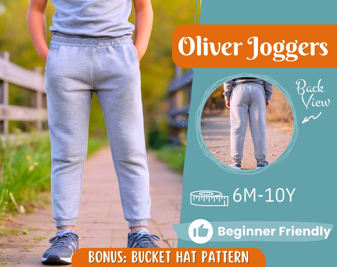Joggers Sewing Pattern for Kids, Pants Pattern, Kids Pattern, Pants PDF ...