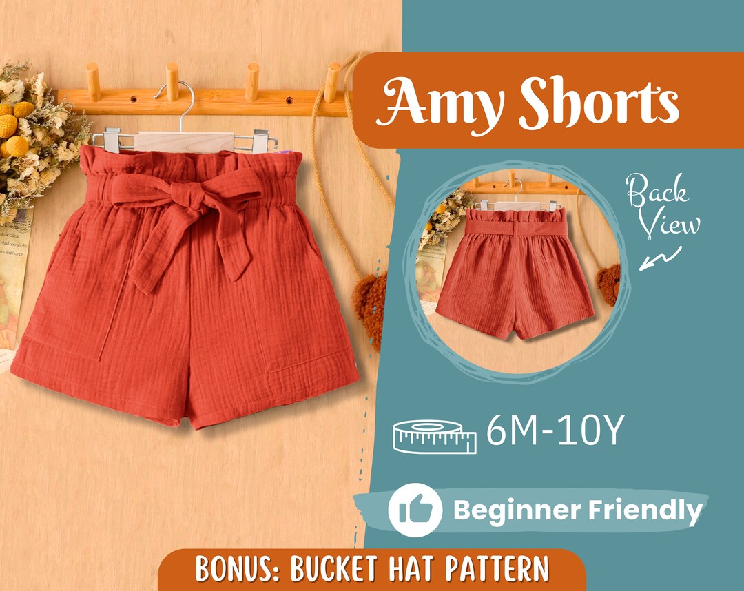 Shorts Sewing Pattern for Kids, Shorts Pattern, Kids Pattern, PDF ...