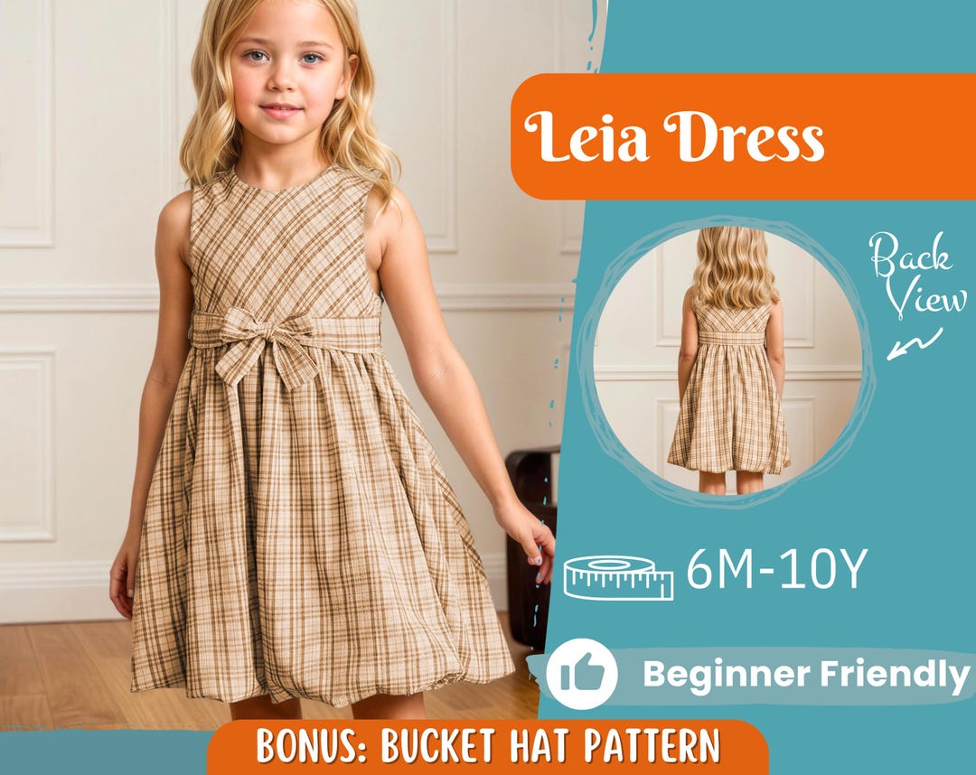 Dress Sewing Pattern for Kids, Dress Pattern, Kids Pattern, Easy PDF ...