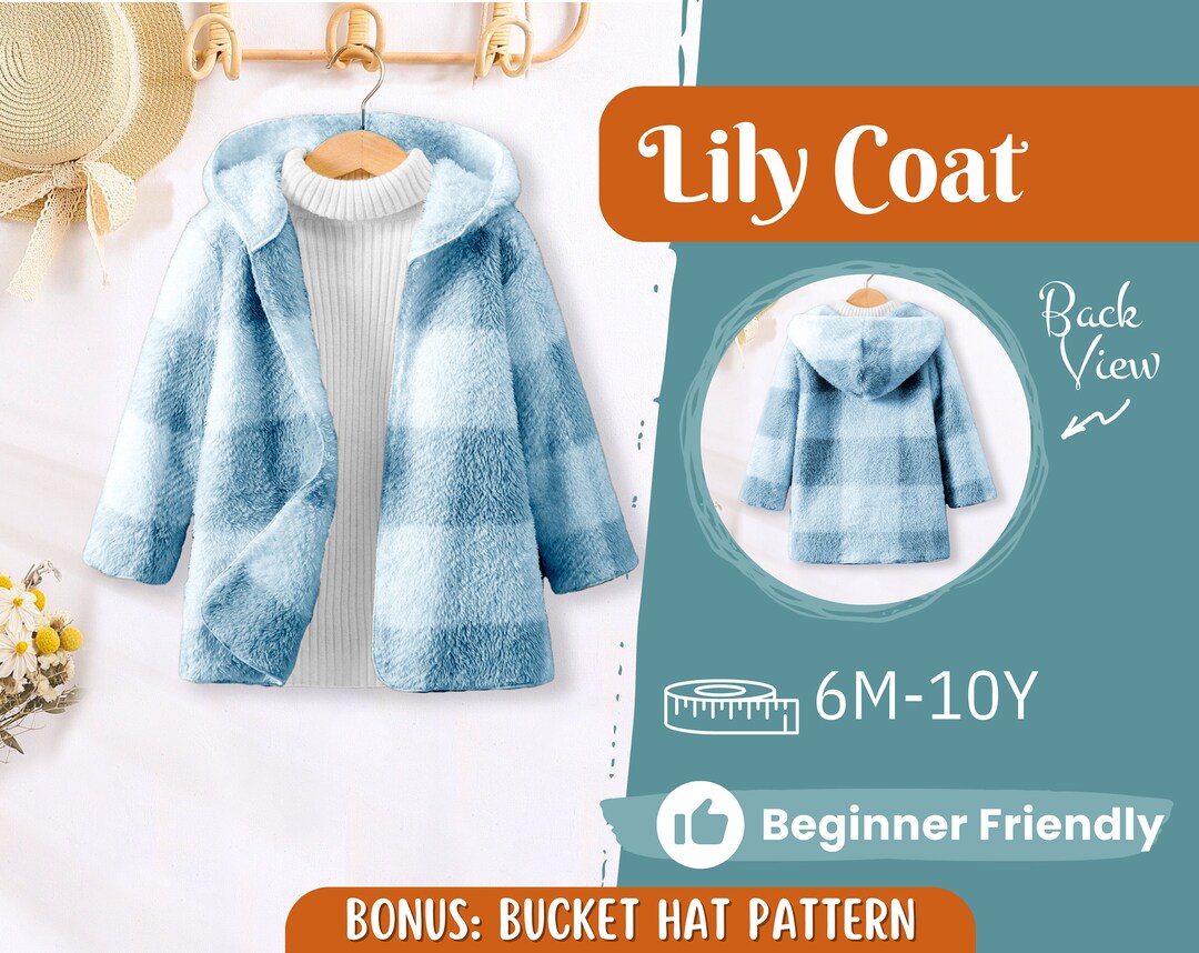 Coat Sewing Pattern for Kids, Girl Coat Pattern, Kids Pattern, PDF ...
