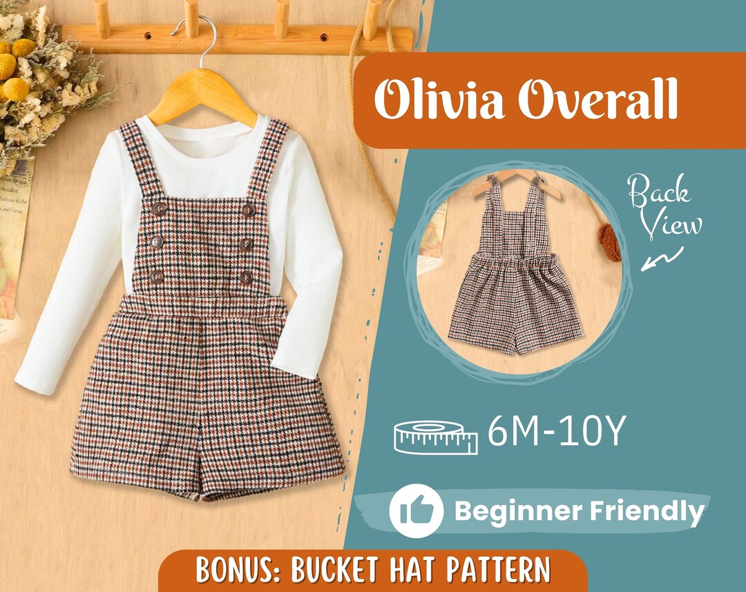 Overalls Sewing Pattern for Kids, Overalls Pattern, Kids Pattern ...