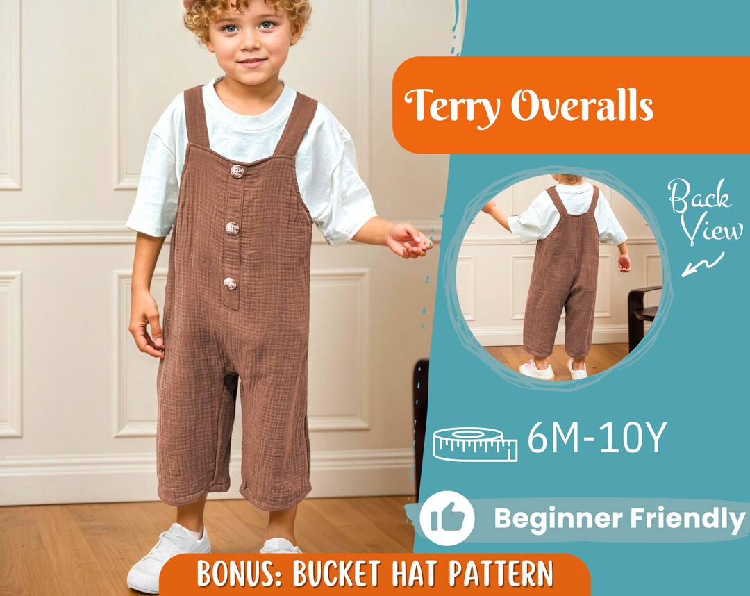 Overalls Sewing Pattern for Kids, Overalls Pattern, Kids Pattern ...