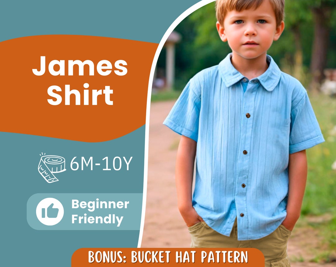 Shirt Sewing Pattern for Kids, Boy's Shirt Pattern, Kids Pattern, PDF ...
