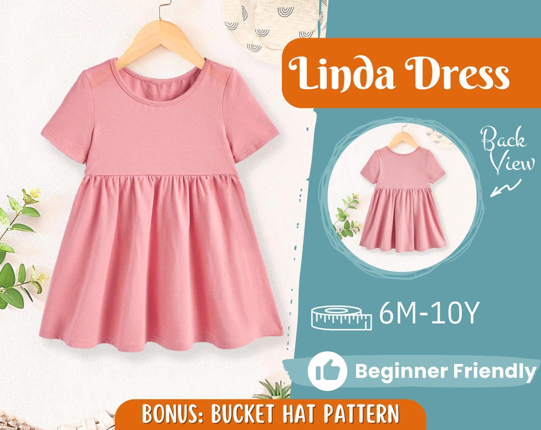 Dress Sewing Pattern for Kids, Dress Pattern, Kids Pattern, Summer ...