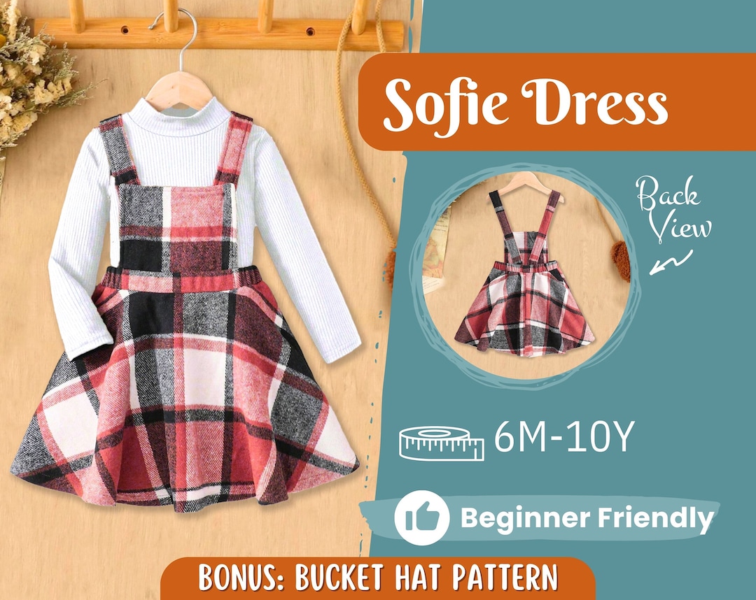 Dress Sewing Pattern for Kids, Dress Pattern, Kids Pattern, Overall ...