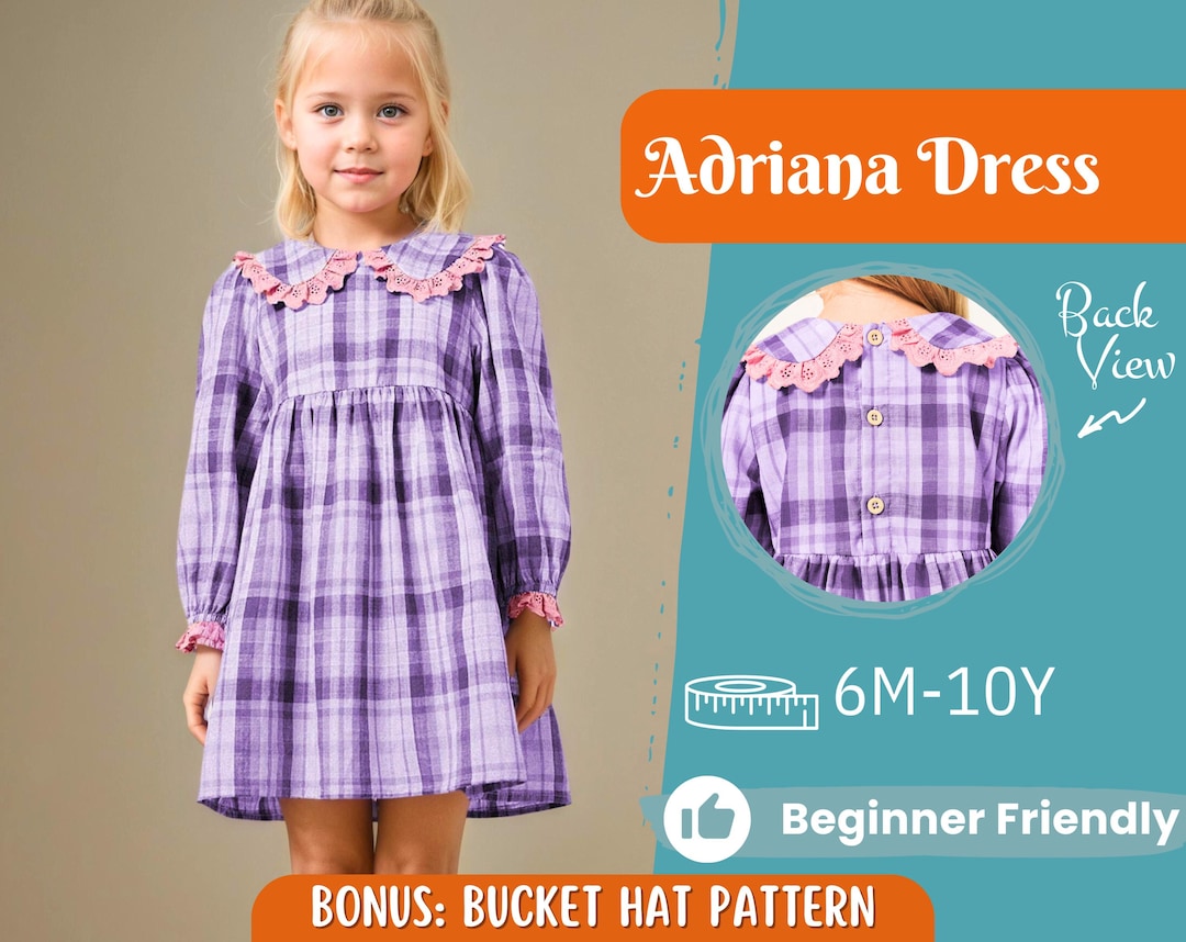 Dress Sewing Pattern for Kids, Dress Pattern, Kids Pattern, Easy PDF ...