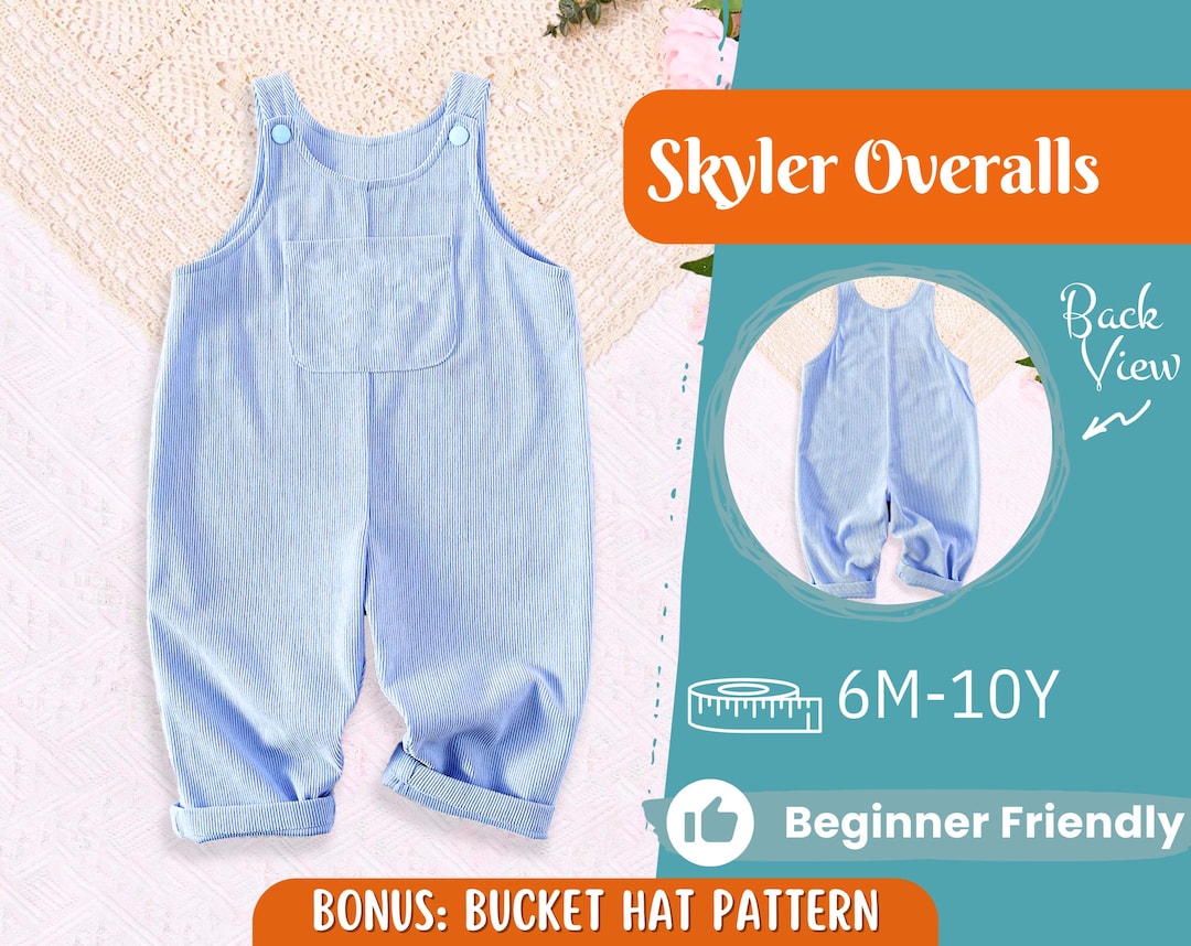Overalls Sewing Pattern for Kids, Overalls Pattern, Kids Pattern ...