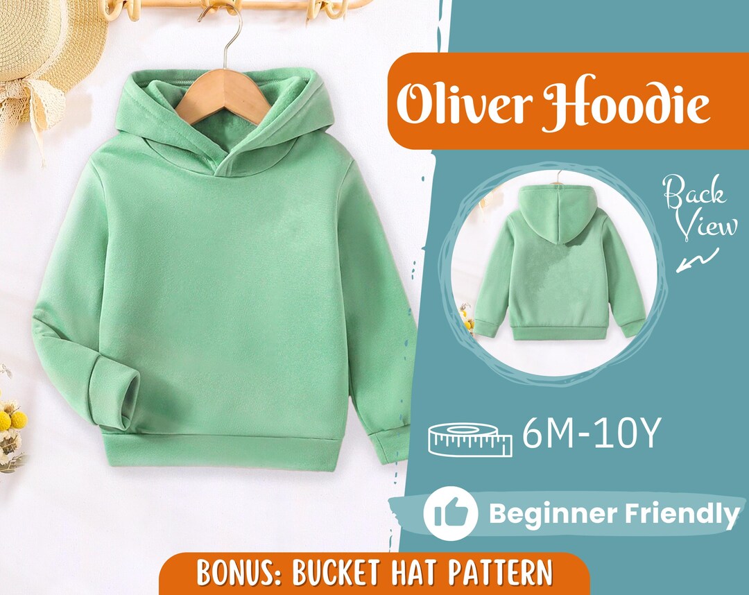 Hoodie Sewing Pattern for Kids, Sweatshirt Pattern, Kids Pattern, PDF ...