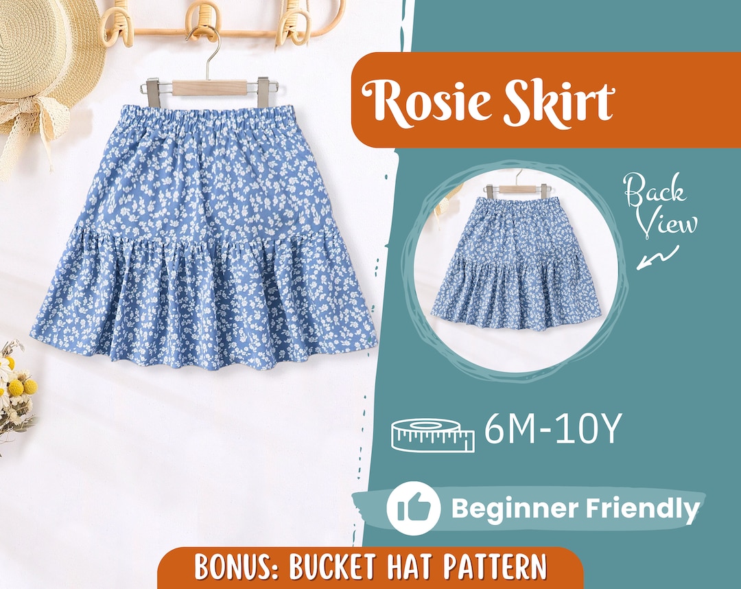 Skirt Sewing Pattern for Kids, Skirt Pattern, Kids Pattern, PDF Pattern, Beginner Pattern ...