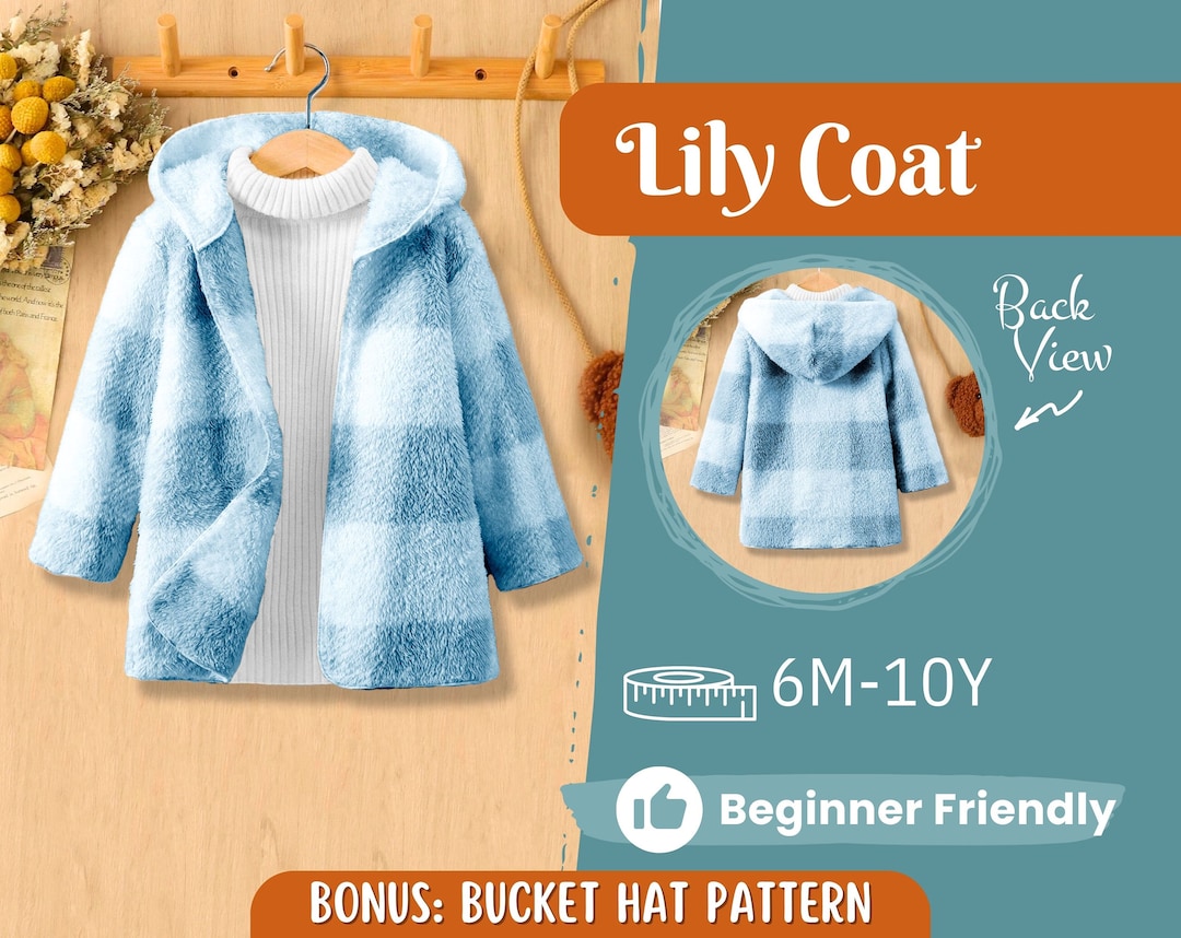 Coat Sewing Pattern for Kids, Girl Coat Pattern, Kids Pattern, PDF ...