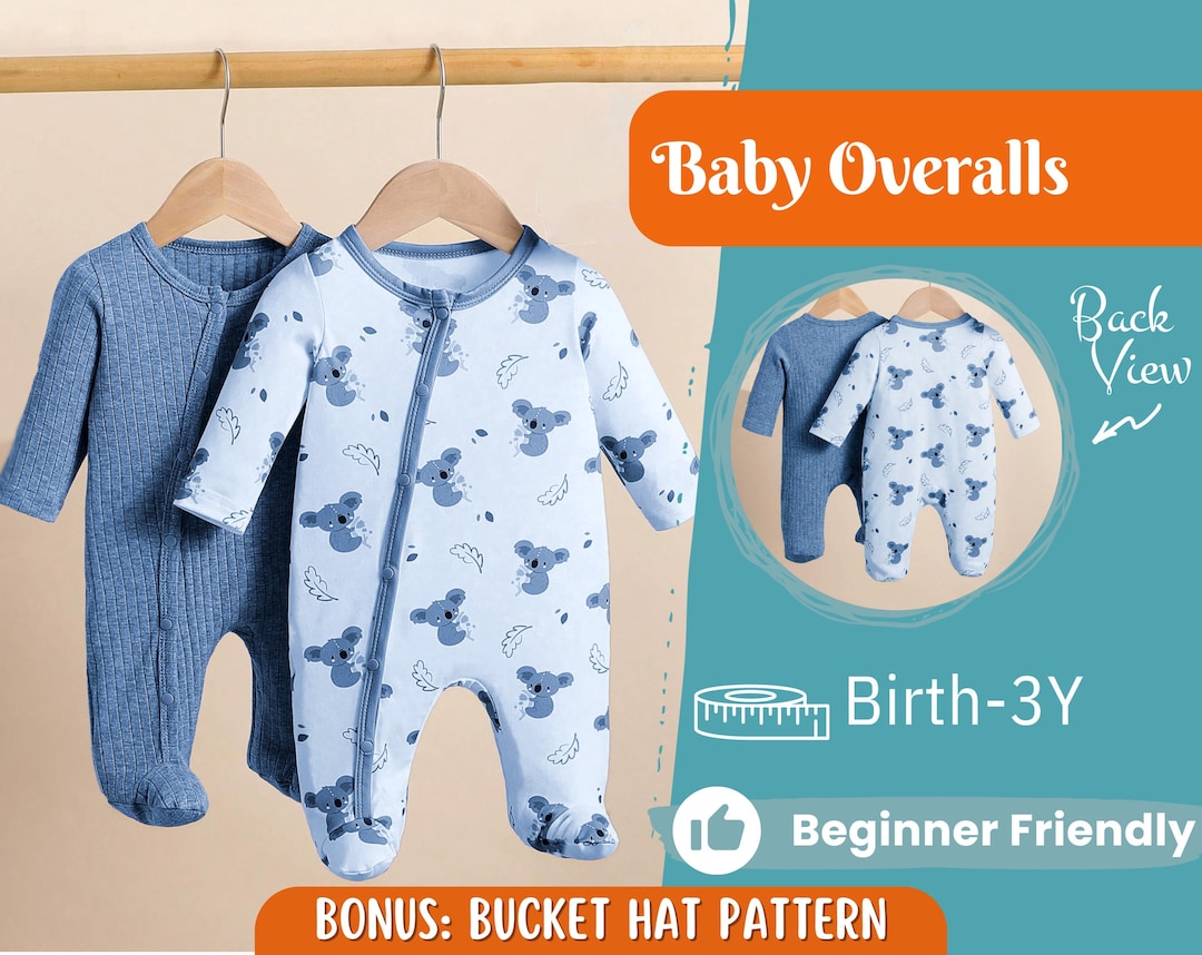 Baby Jumpsuit Sewing Pattern for Kids, Newborn Jumpsuit, Kids Pattern ...