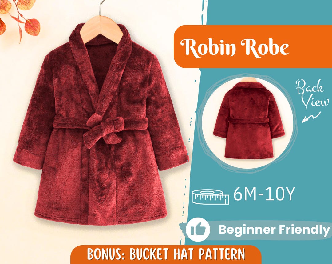 Robe Sewing Pattern for Kids, Toddler Pattern, Kids Pattern, PDF ...