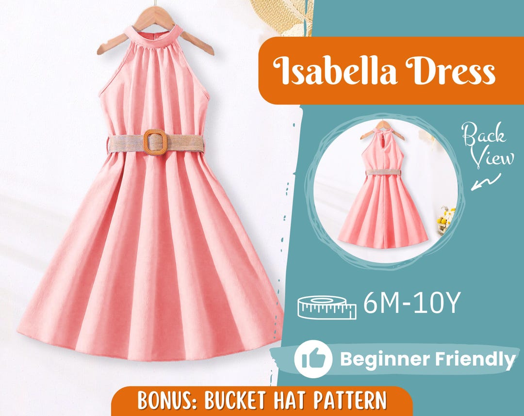 Dress Sewing Pattern for Kids, Dress Pattern, Kids Pattern, Summer ...