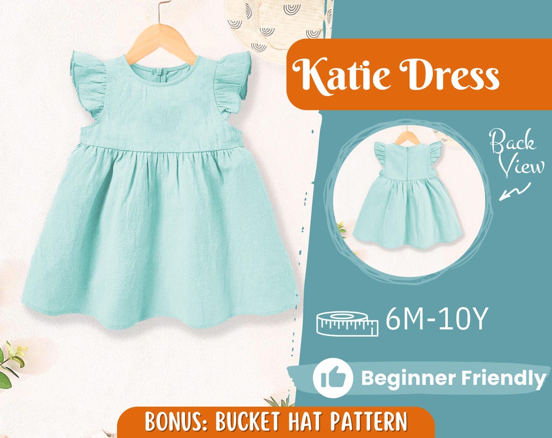 Dress Sewing Pattern for Kids, Dress Pattern, Kids Pattern, Summer ...