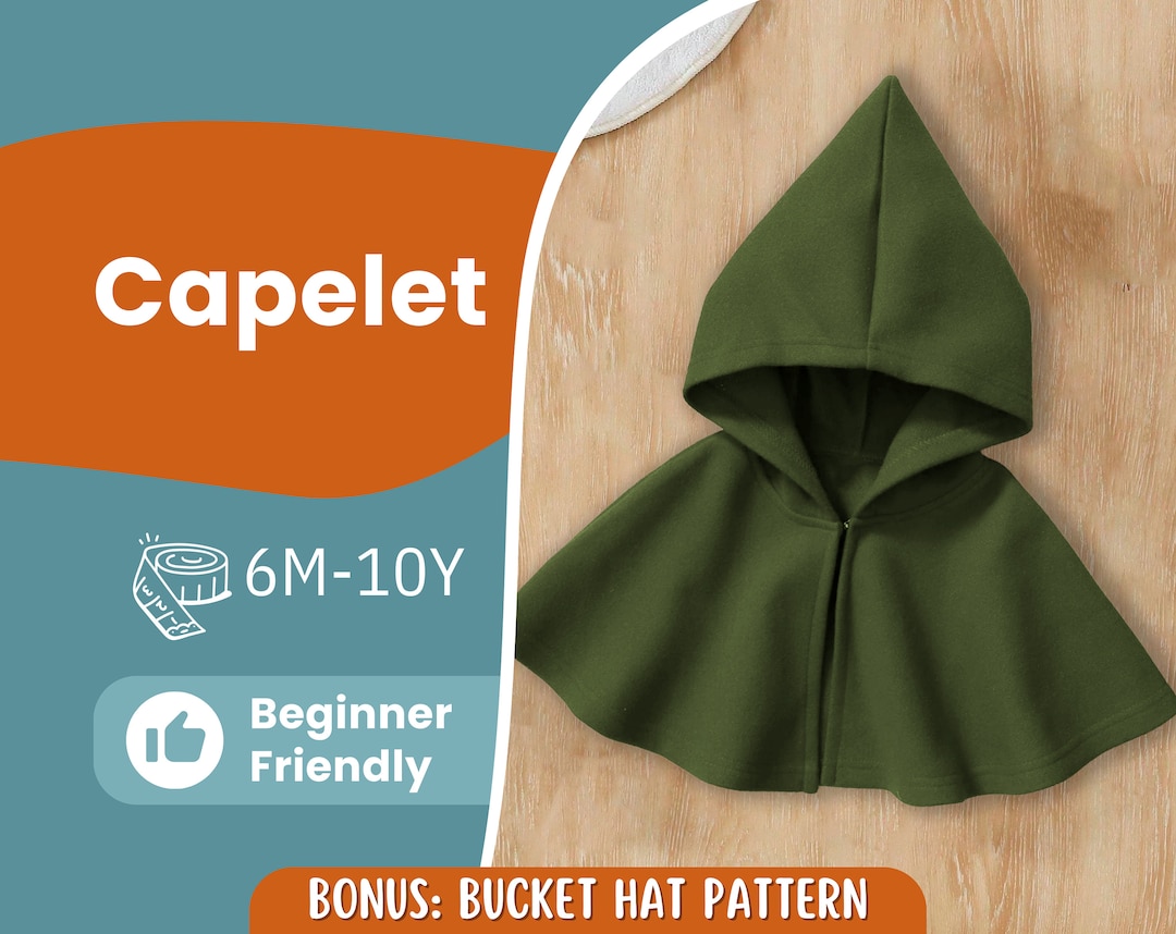 Cape Sewing Pattern for Kids, Capelet Pattern, Kids Pattern, Easy PDF ...