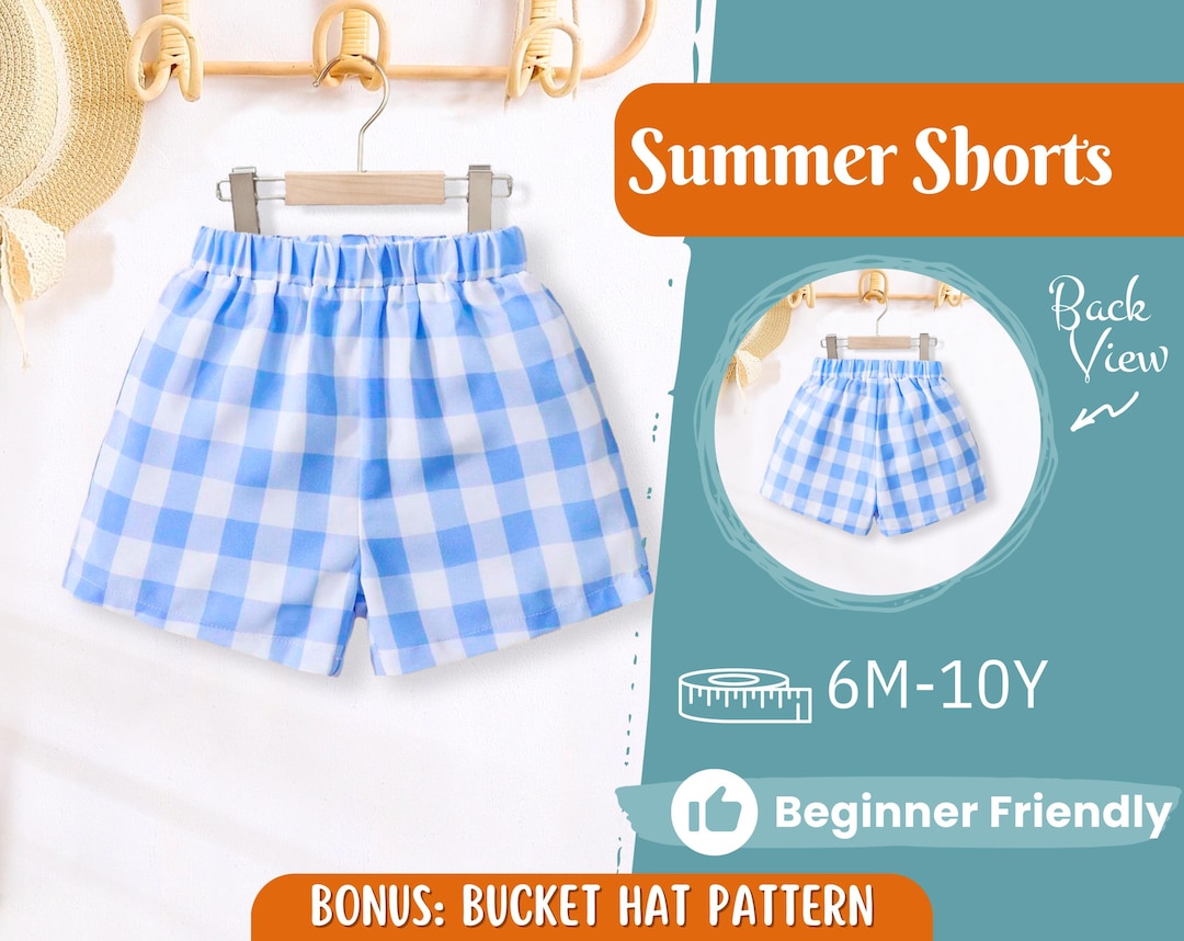 Kids Shorts Sewing Pattern, Shorts Pattern, Kids Pattern, Sewing Pattern, Beginner Pattern ...