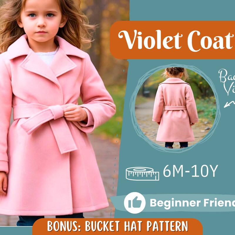 Girls Coat Pattern - Etsy