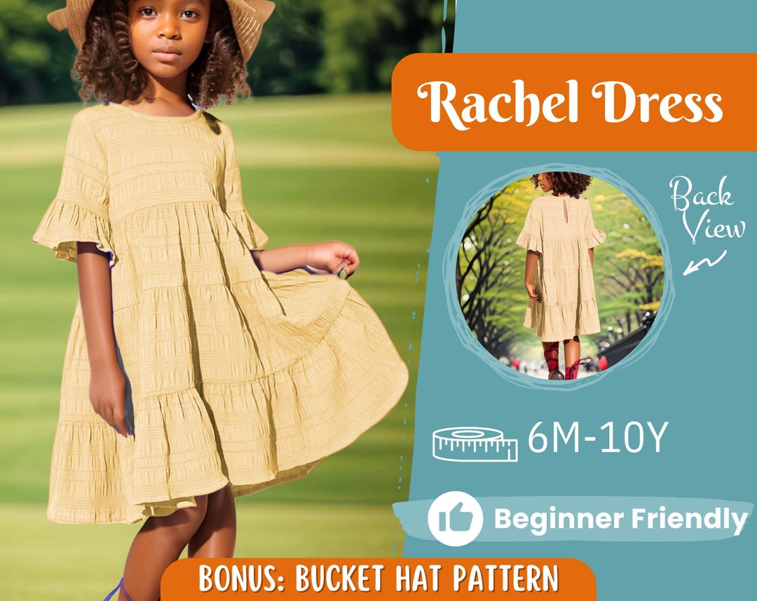 Dress Sewing Pattern for Kids, Dress Pattern, Kids Pattern, Summer ...