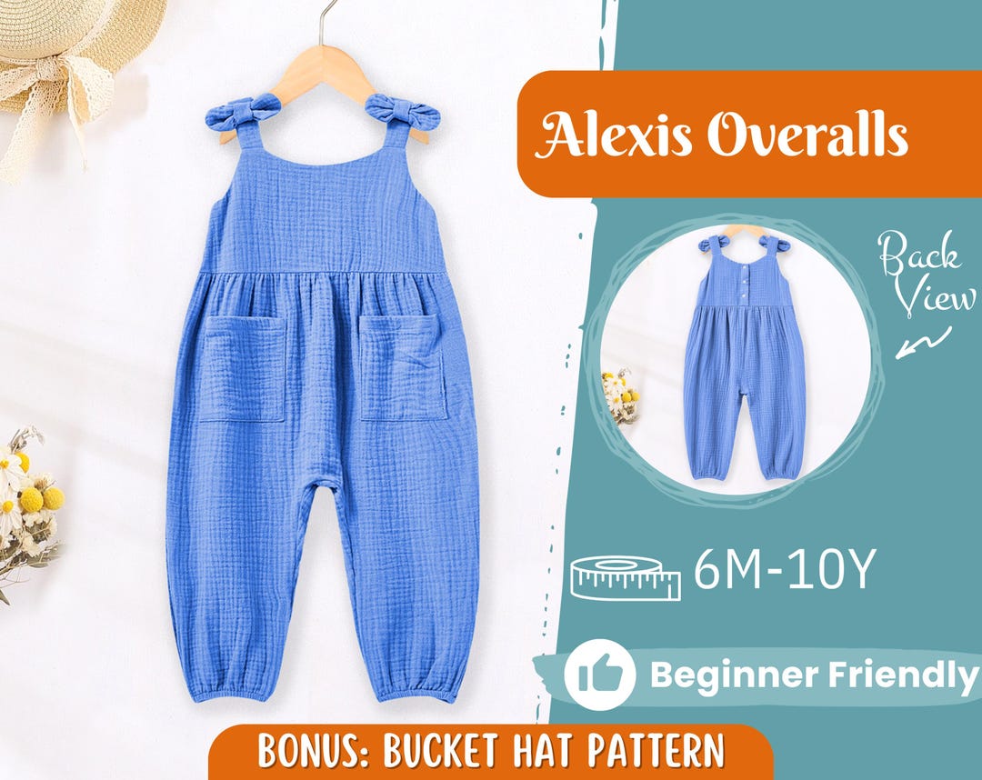 Overalls Sewing Pattern for Kids, Overalls Pattern, Kids Pattern ...