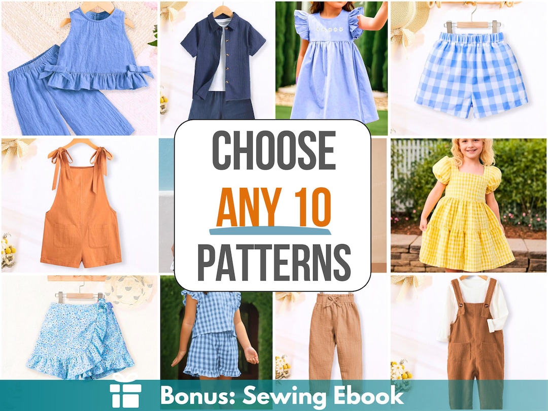 Create Your Bundle, Sewing Patterns, Sewing Patterns for Kids PDF, Kids ...