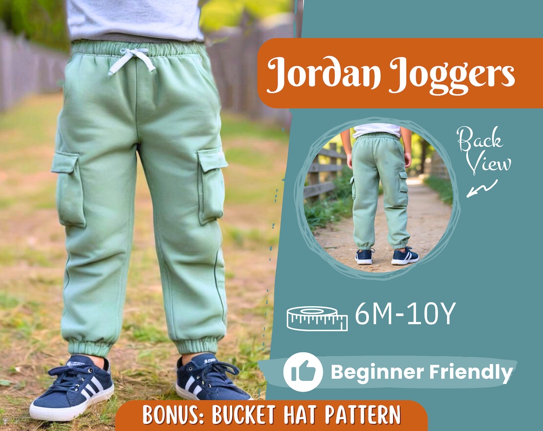 Cargo Joggers Sewing Pattern for Kids, Pants Pattern, Kids Pattern ...