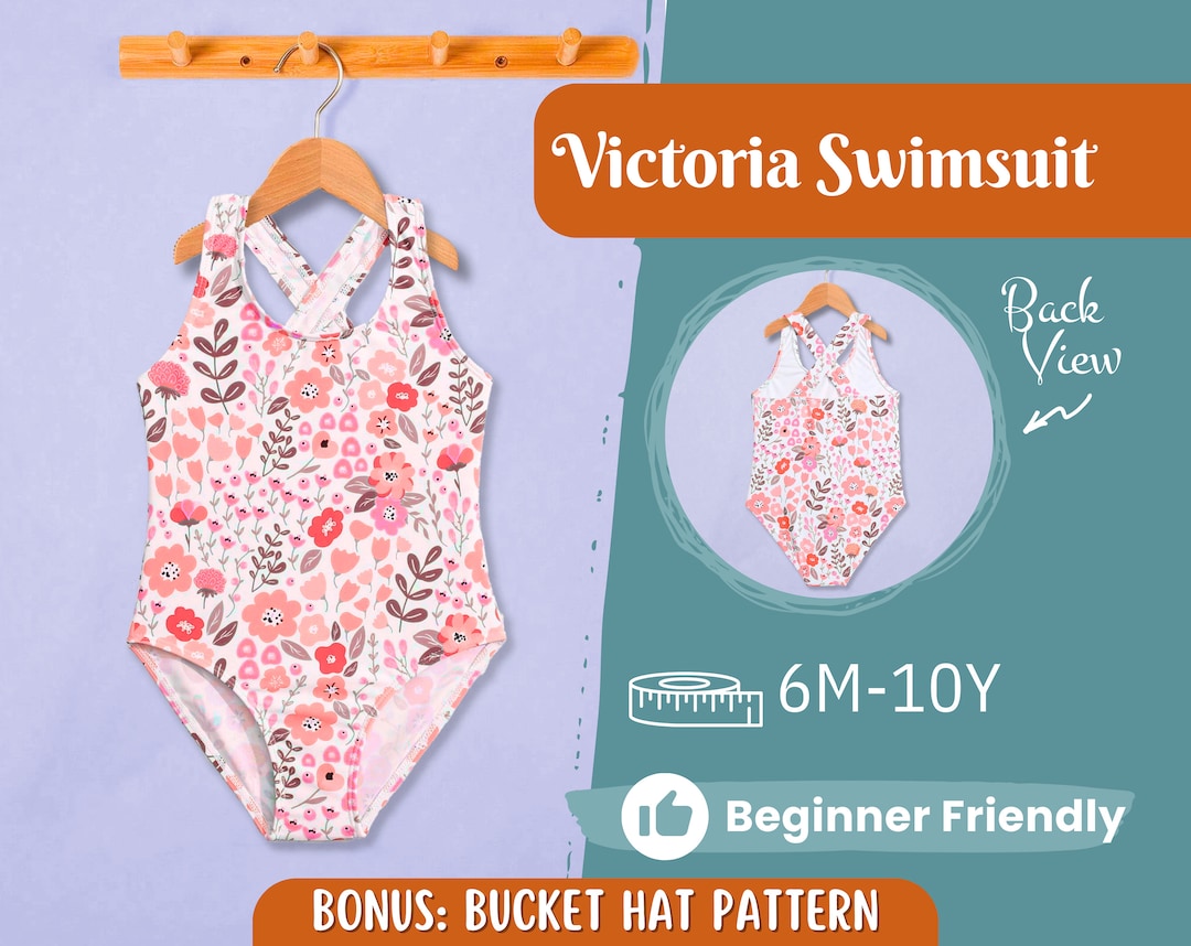 Swimsuit Sewing Pattern for Kids, Swimsuit Pattern, Kids Pattern ...
