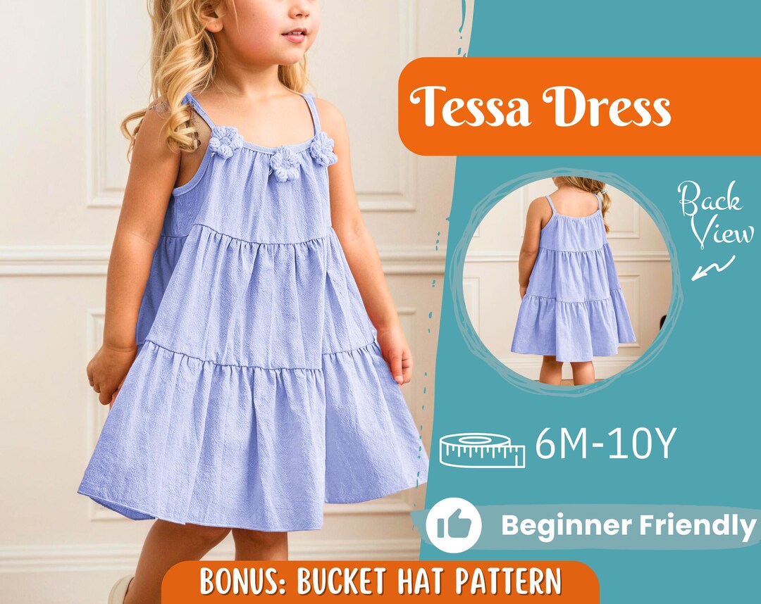 Dress Sewing Pattern for Kids, Dress Pattern, Kids Pattern, Summer ...