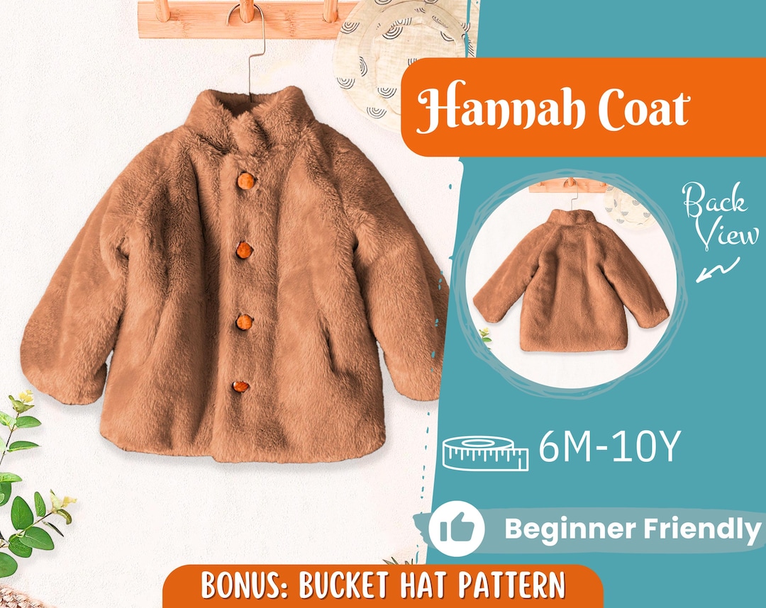 Coat Sewing Pattern for Kids, Girl Coat Pattern, Kids Pattern, PDF ...