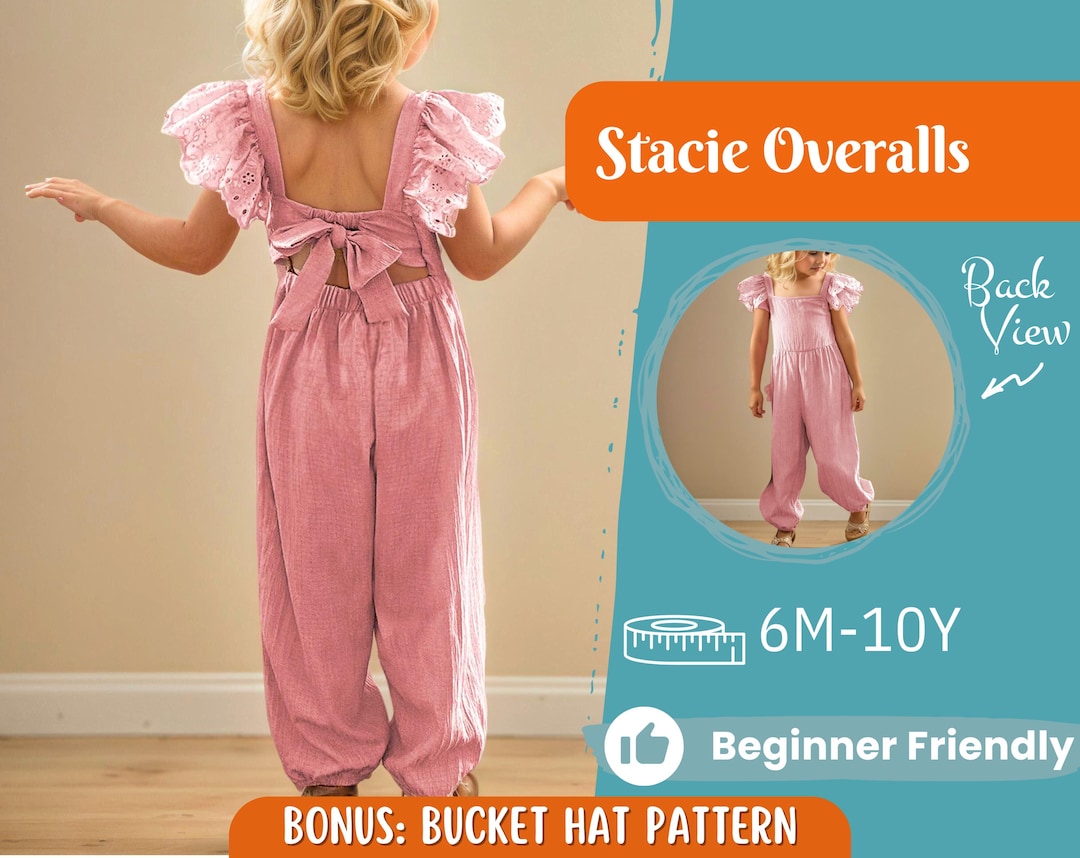 Overalls Sewing Pattern for Kids, Overalls Pattern, Kids Pattern ...