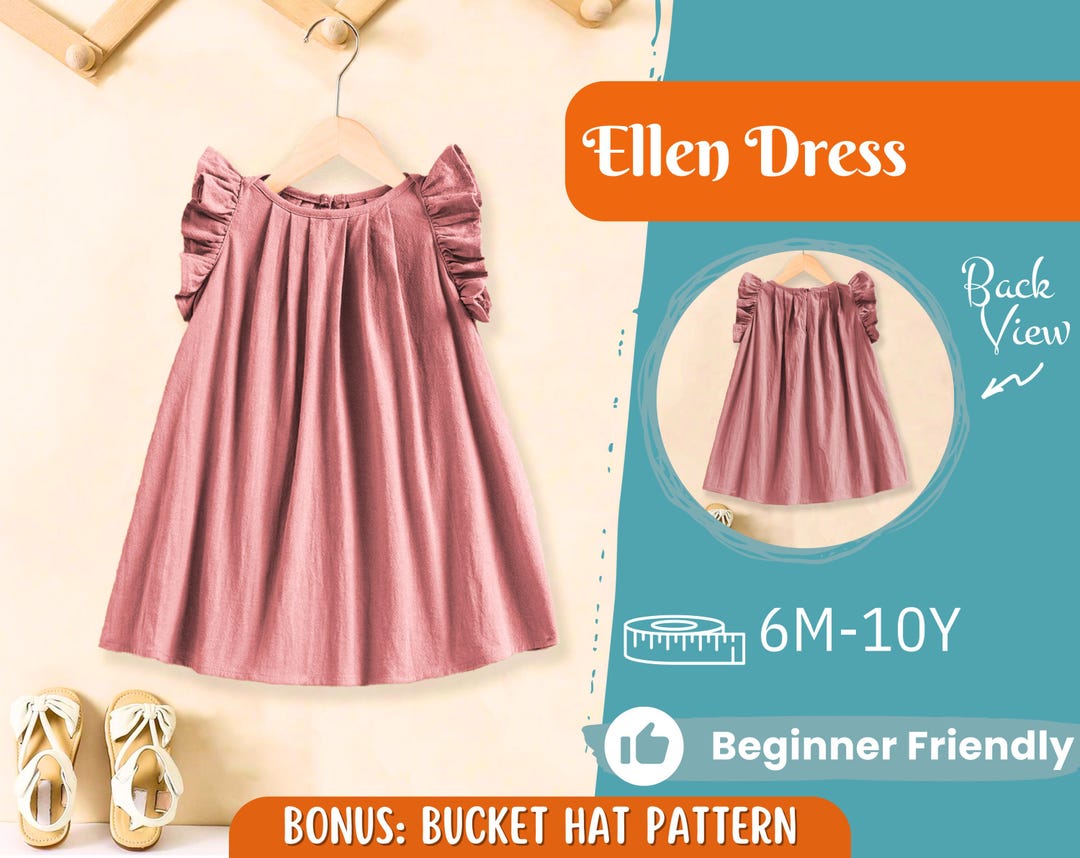Dress Sewing Pattern for Kids, Dress Pattern, Kids Pattern, Summer ...