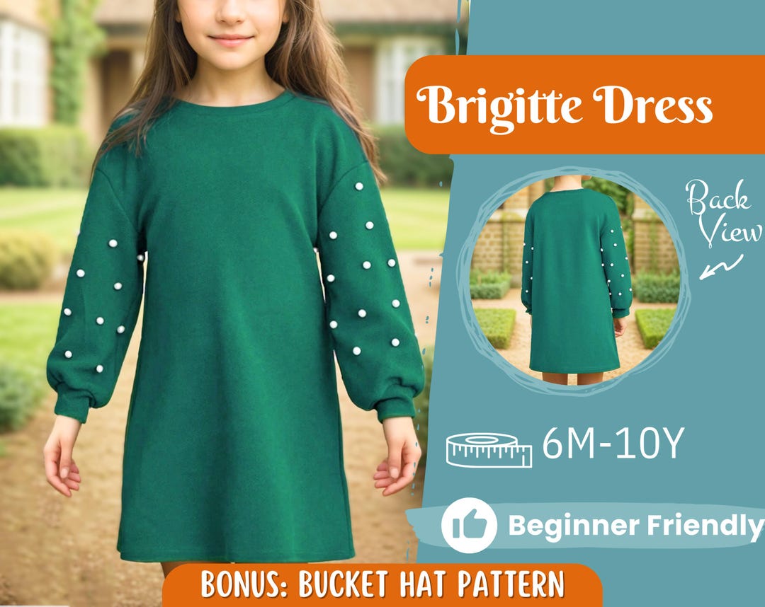 Dress Sewing Pattern for Kids, Dress Pattern, Kids Pattern, Easy PDF ...