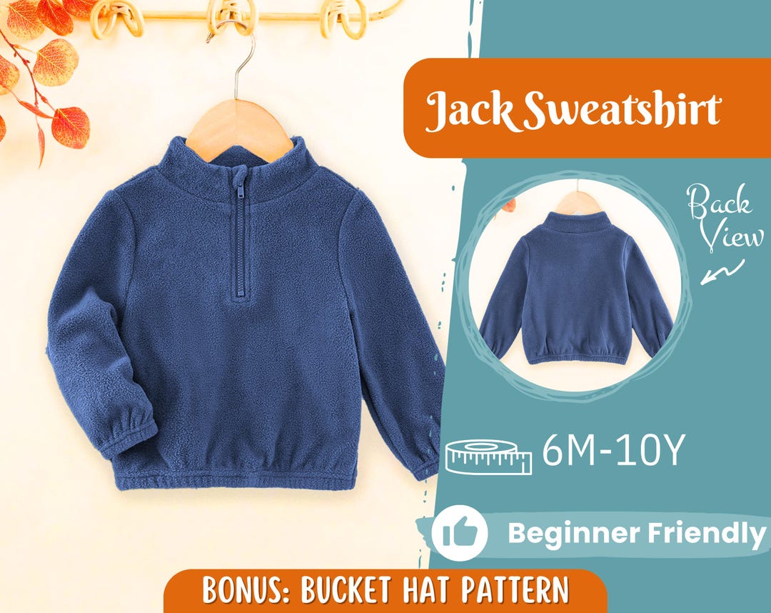 Sweatshirt Sewing Pattern for Kids, Easy Pattern, Kids Sewing Pattern ...