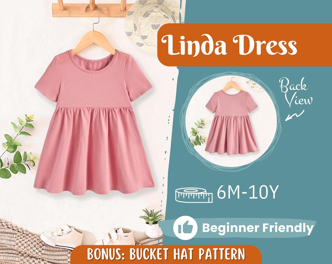 Dress Sewing Pattern for Kids, Dress Pattern, Kids Pattern, Summer ...