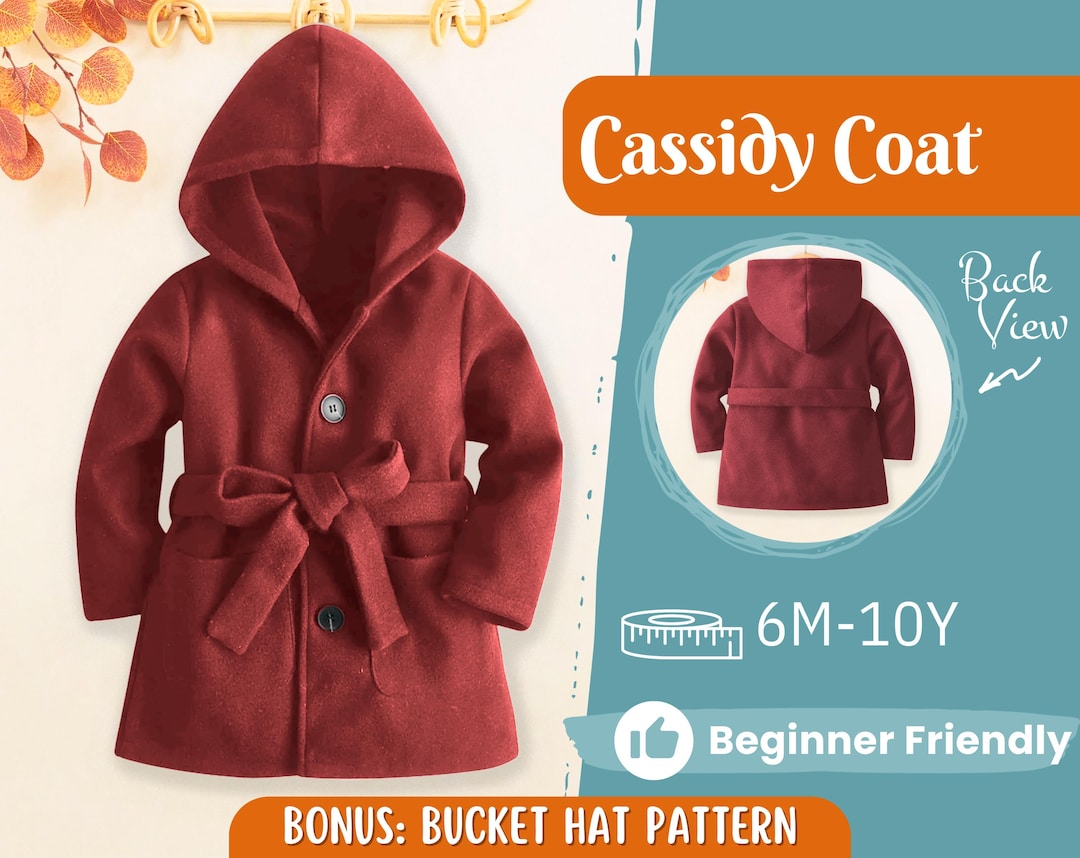 Coat Sewing Pattern for Kids, Girl Coat Pattern, Kids Pattern, PDF ...