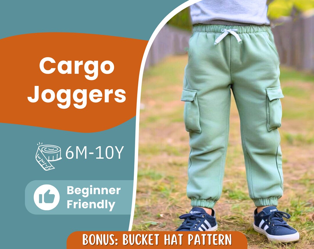 Cargo Joggers Sewing Pattern for Kids, Pants Pattern, Kids Pattern ...