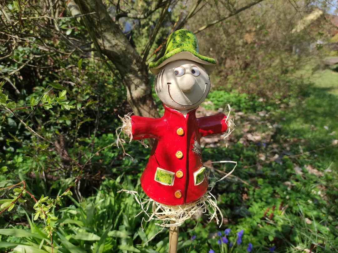 Ceramic Scarecrow, Fence Stool, Insect Hotel, Flower Bed Stake ...