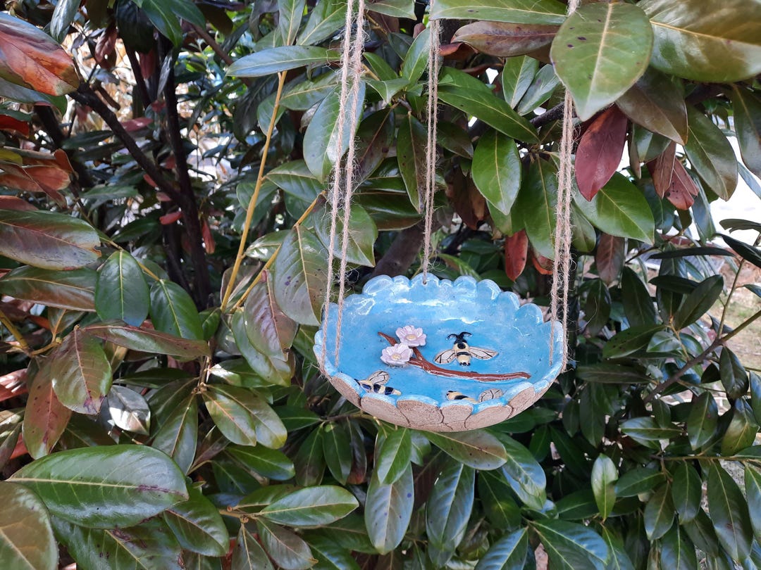 Hanging Ceramic Insect Waterer Made to Order, Bee Waterer Handmade ...