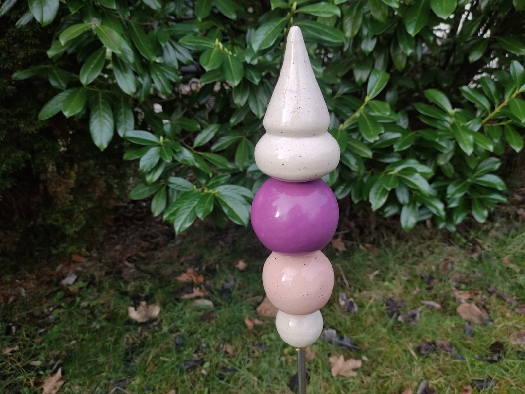 Ceramic Finial Made to Order, Approx. 30 Cm High, Garden Stake, Garden ...