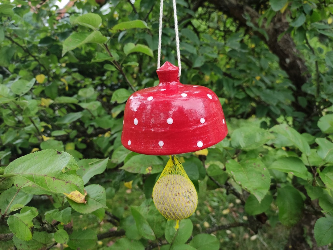 Ceramic Fat Ball Holder Made to Order Feeding Mushroom Bird - Etsy