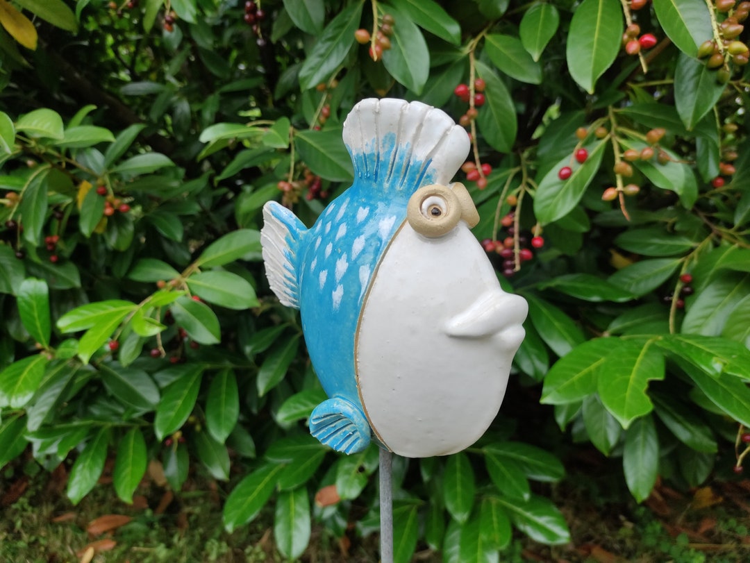 Ceramic Flatfish Made to Order, Flounder, Fish, Garden Stele, Handmade ...