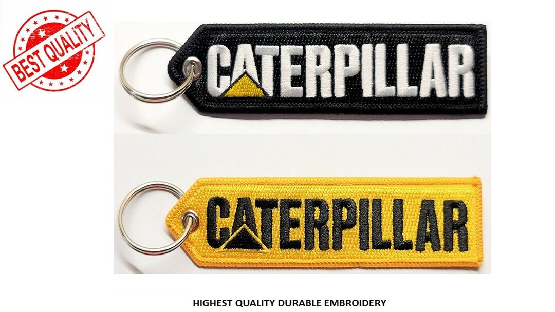 CATERPILLAR CAT Embroidery Keychain Highest Quality Double Sided ...