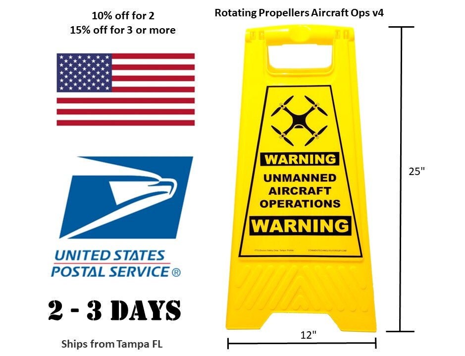 Drone UAS UAV Safety Signs 1-PC Tampa Free Shipping | Etsy
