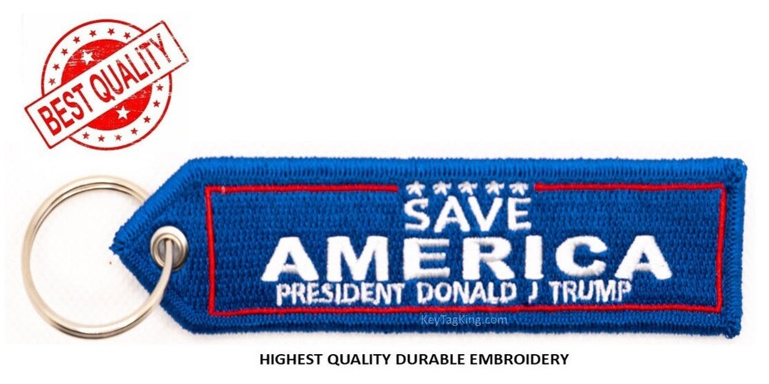 Usa SAVE AMERICA TRUMP Embroidery Keychainhighest Quality - Etsy