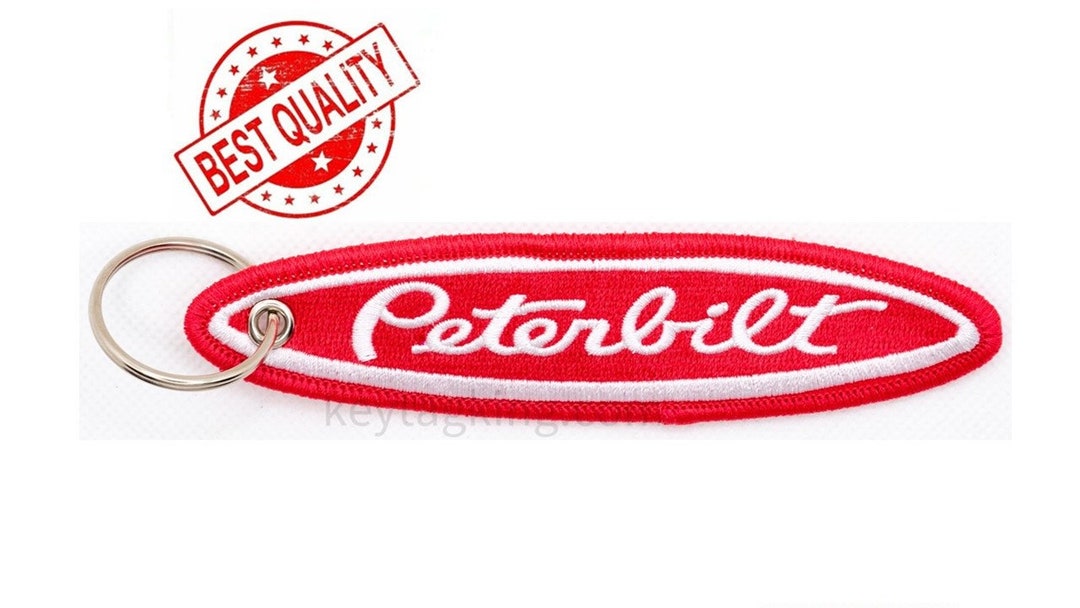 Peterbilt TRUCK Embroidery Keychain Highest Quality Double Sided ...