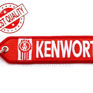 KENWORTH TRUCK KWHOPPER Embroidery Keychain Highest Quality Double ...