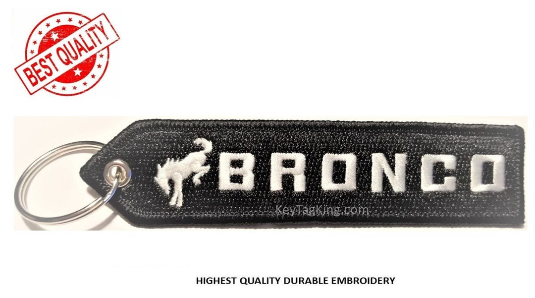 FORD BRONCO TRUCK Embroidery Keychain Highest Quality Double Sided ...