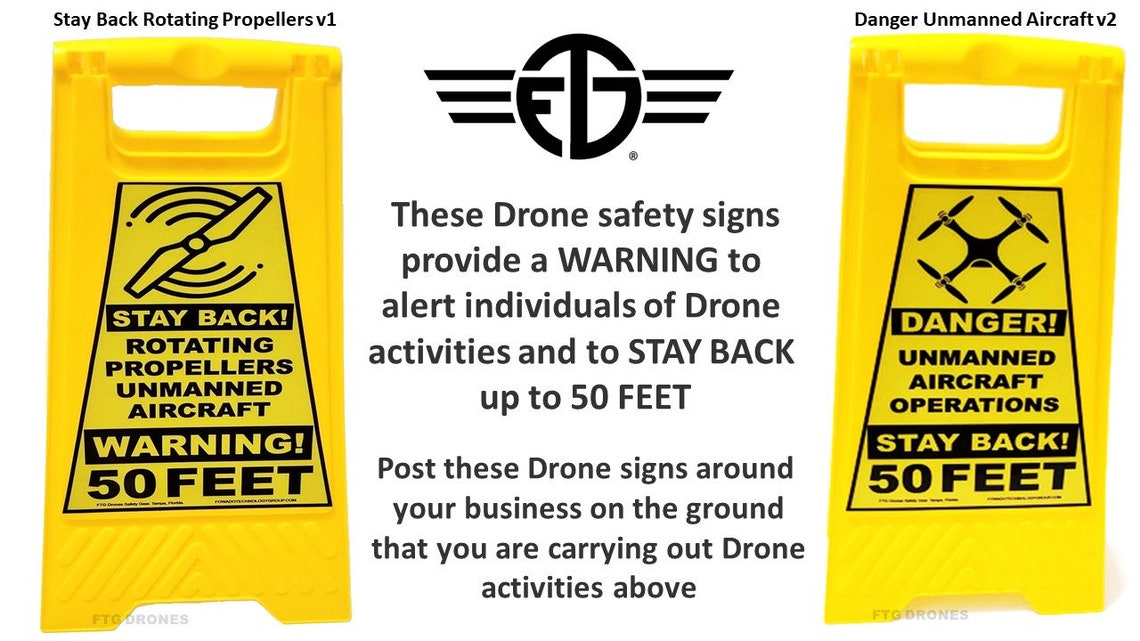Drone UAS UAV Safety Signs 1-PC Tampa Free Shipping | Etsy