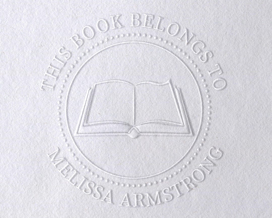 Custom Book Embosser Library Book Embosser 5+ Designs Ex Libris Custom ...