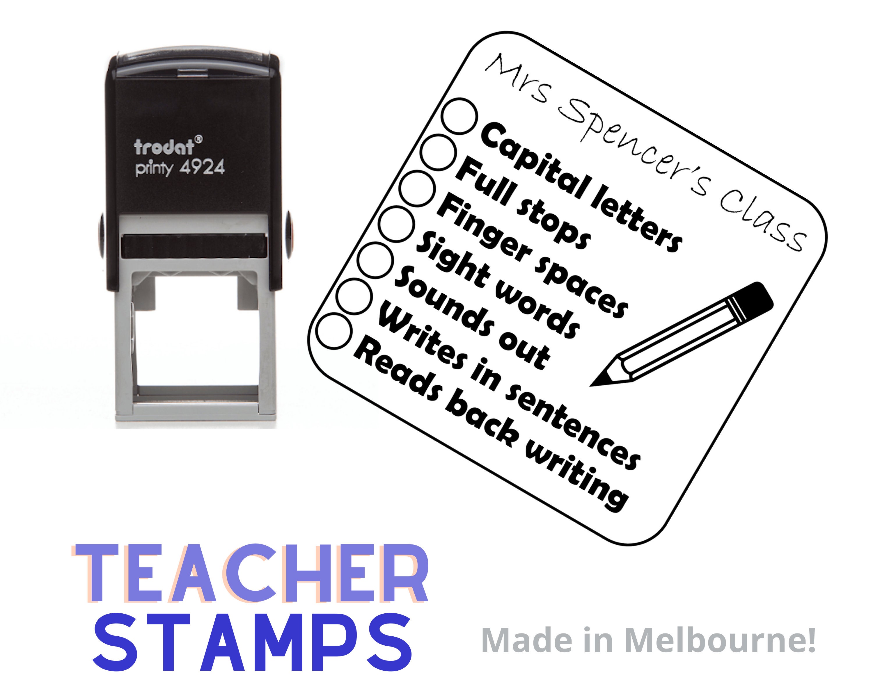 Teacher Writing Checklist Stamp Writing Checklist Stamp - Etsy Australia
